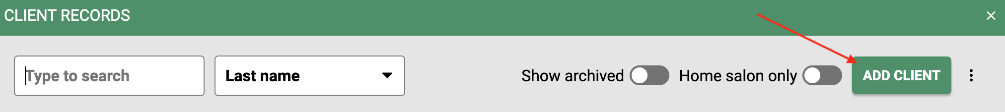 How do I create a new client record card?